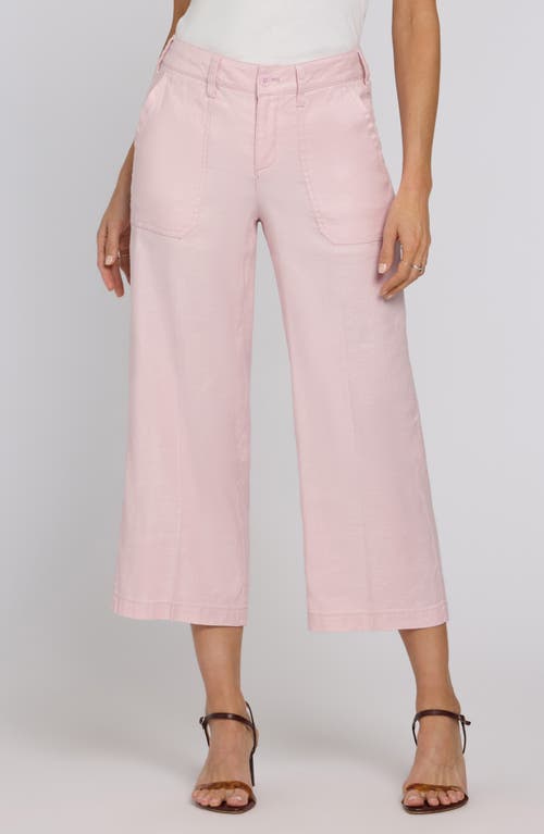 NYDJ NYDJ Wide Leg Crop Linen Blend Pants